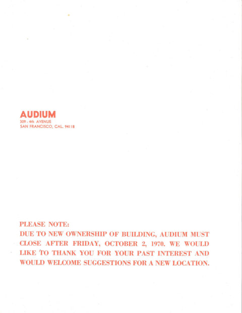 The Archive: Audium V - Audium